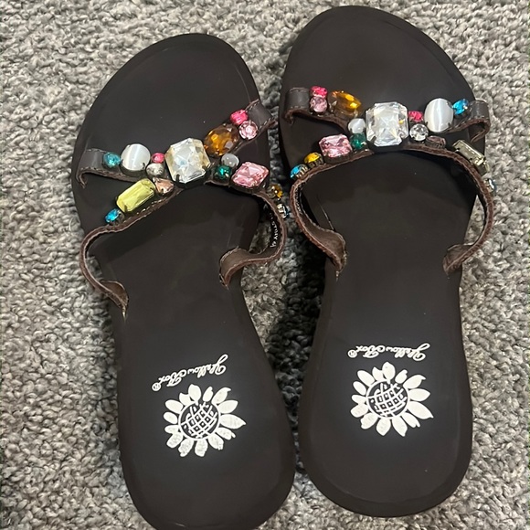 Shoes | Yellow Box Brown And Colorful Rhinestones | Poshmark